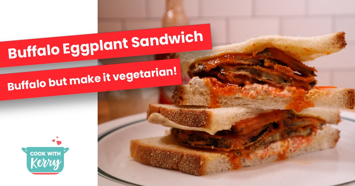 Buffalo Eggplant Sandwich - Cook with Kerry