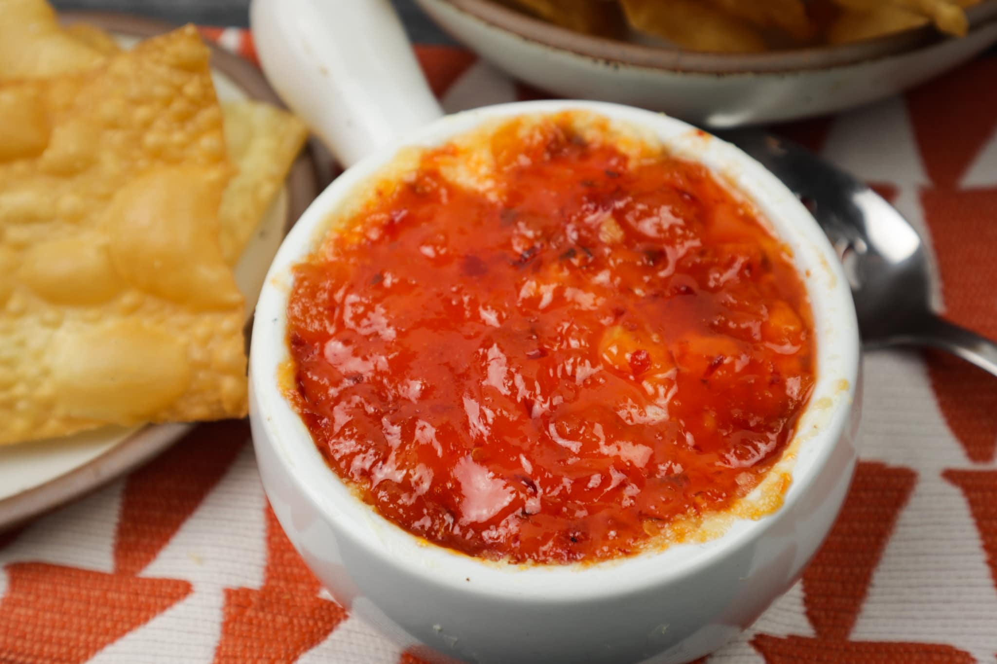 Crab Rangoon Dip with Crispy Wonton Chips - Cook with Kerry