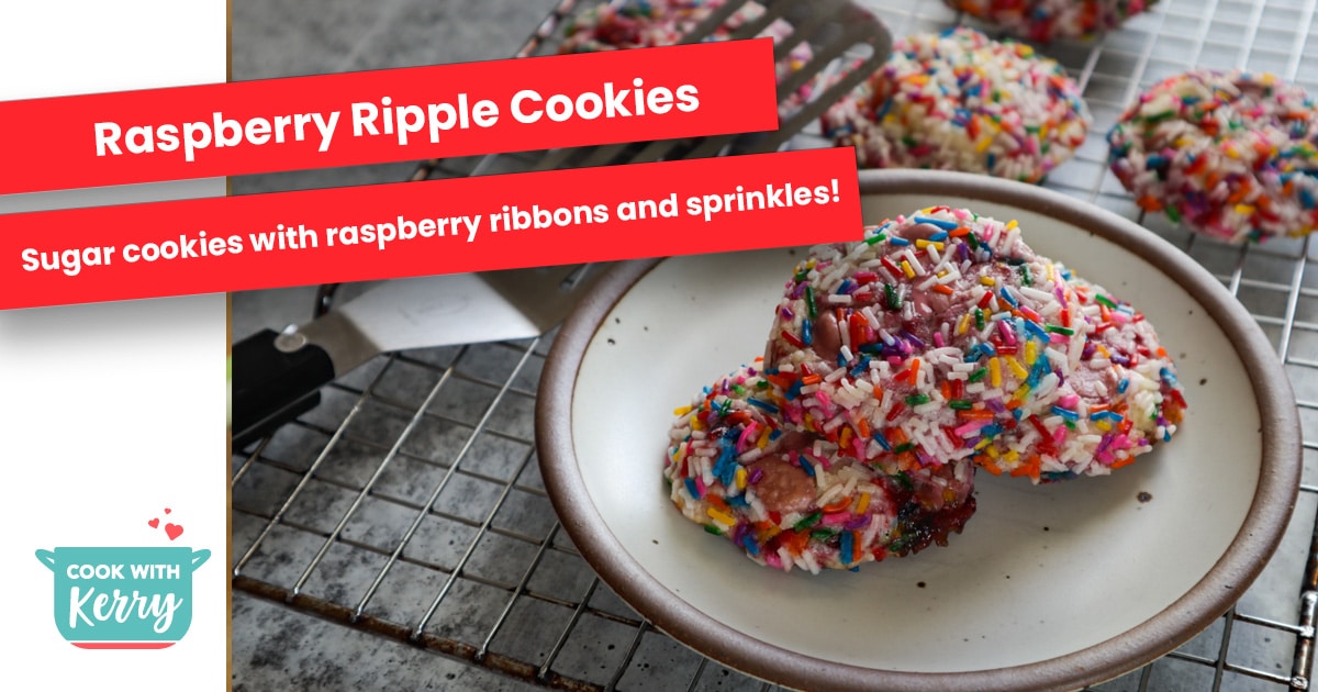 Raspberry Ripple Cookies - Cook with Kerry