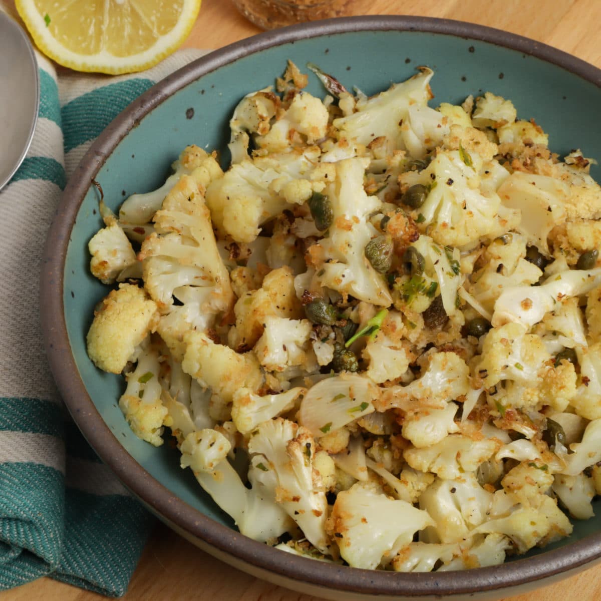 Roasted Cauliflower Piccata - Cook with Kerry